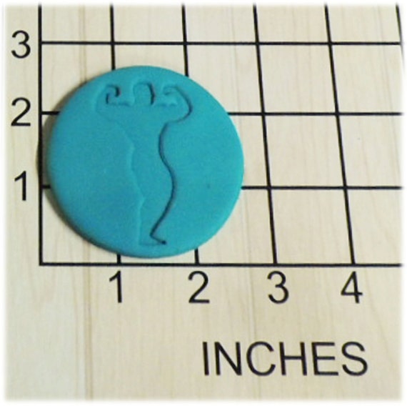 Bodybuilder Man Fondant Cookie Cutter and Stamp 1406 | Etsy