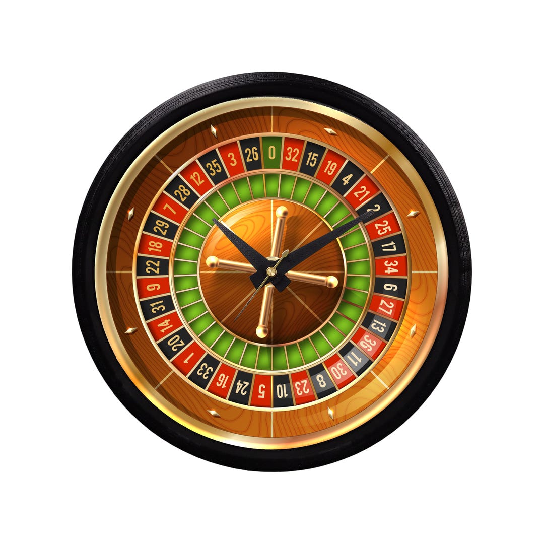 Roulette Wheel Wall Clock Man Cave Poker Night Casino Decor Gift - Etsy
