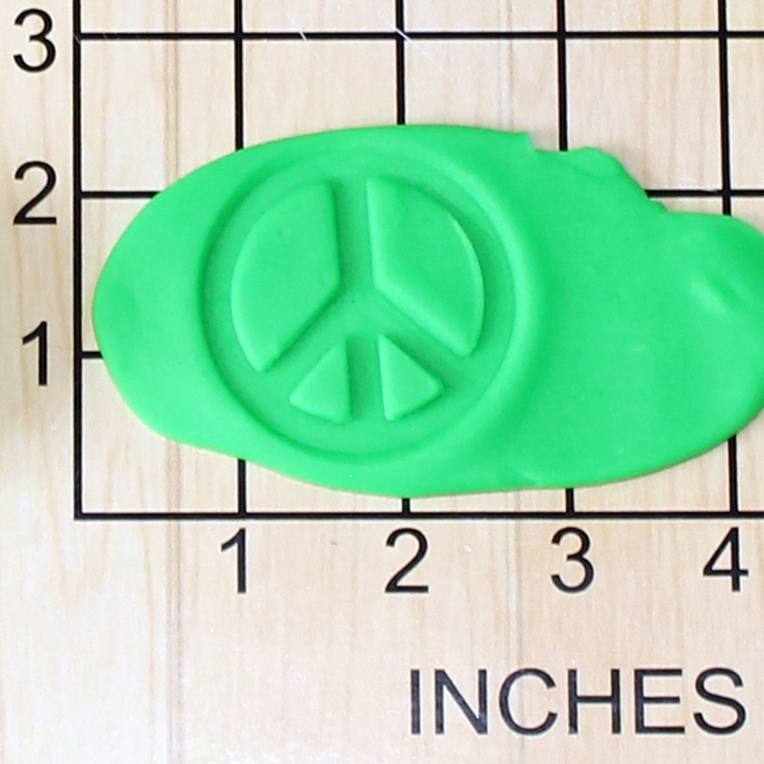 Peace Sign Shape Cupcake Size Decorating Fondant Stamp and Handle #1461 ...