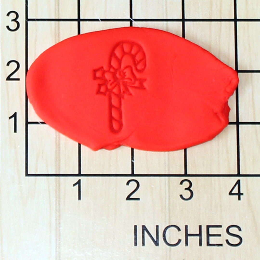 Christmas Candycane Shape Cupcake Size Decorating Fondant Stamp and ...