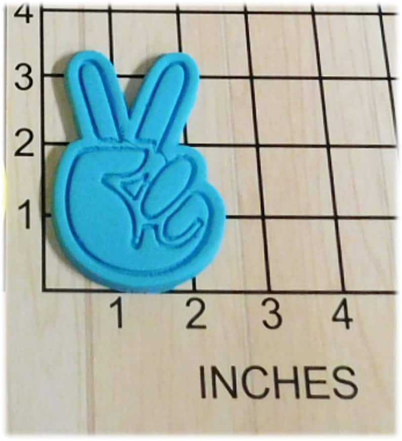 Peace Hand Sign Fondant Cookie Cutter and Stamp #1018 - Etsy