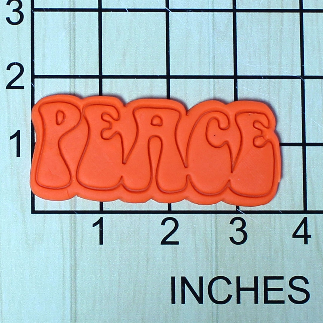 Peace in Bubble Letters Fondant Cookie Cutter and Stamp #1662 - Etsy