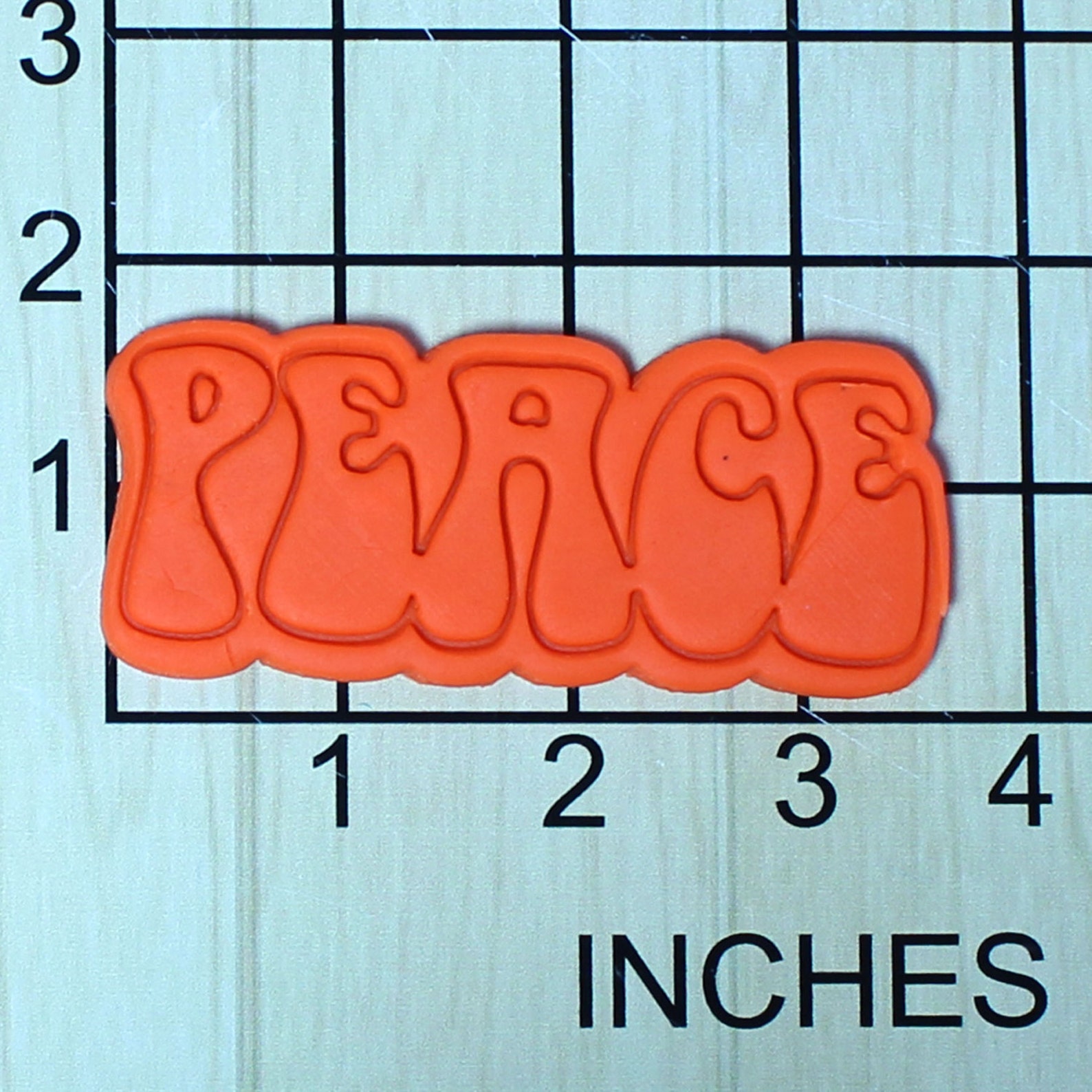 Peace in Bubble Letters Fondant Cookie Cutter and Stamp #1662 - Etsy