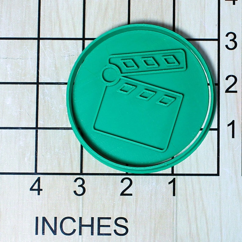 Movie Clapperboard Fondant Cookie Cutter and Stamp 1660 | Etsy