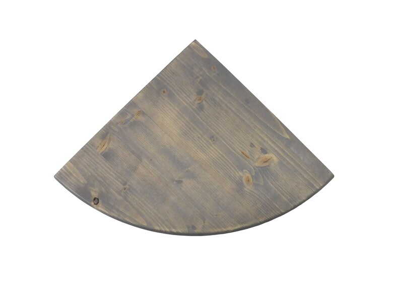 Farmhouse Style Round Front Corner Shelf Rustic Solid Pine - Etsy