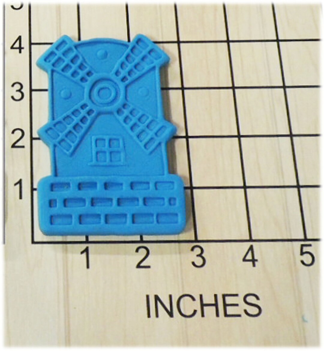 Classic Windmill Shaped Fondant Cookie Cutter and Stamp Vintage Design ...