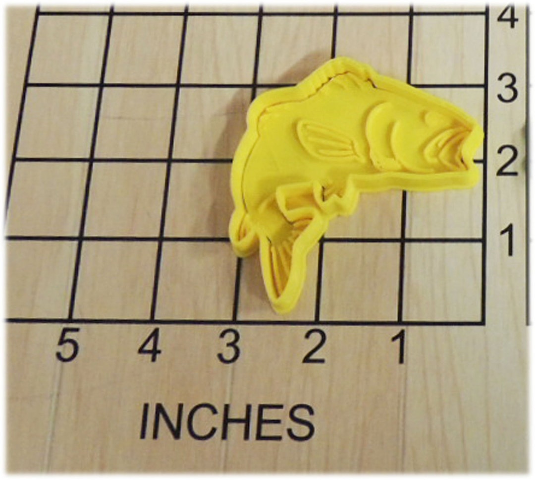 Bass Fish Shaped Fondant Cookie Cutter and Stamp #1121 - Etsy