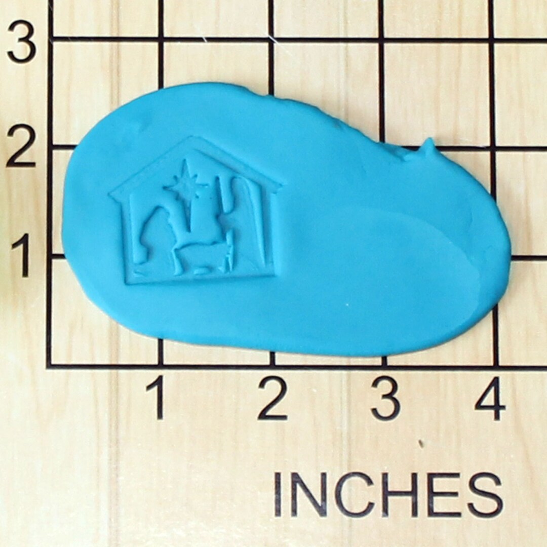 Christmas the Manger Shape Cupcake Size Decorating Fondant Stamp and ...