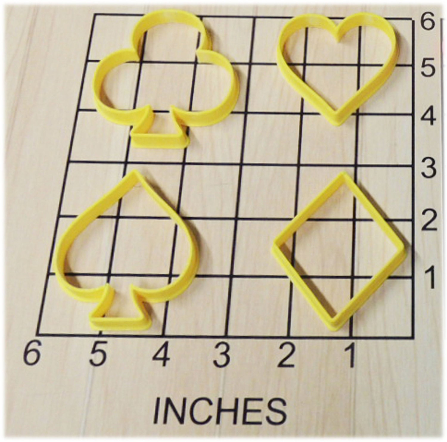 Playing Card Suits Shaped Fondant Cookie Cutter Set #1165 - Etsy