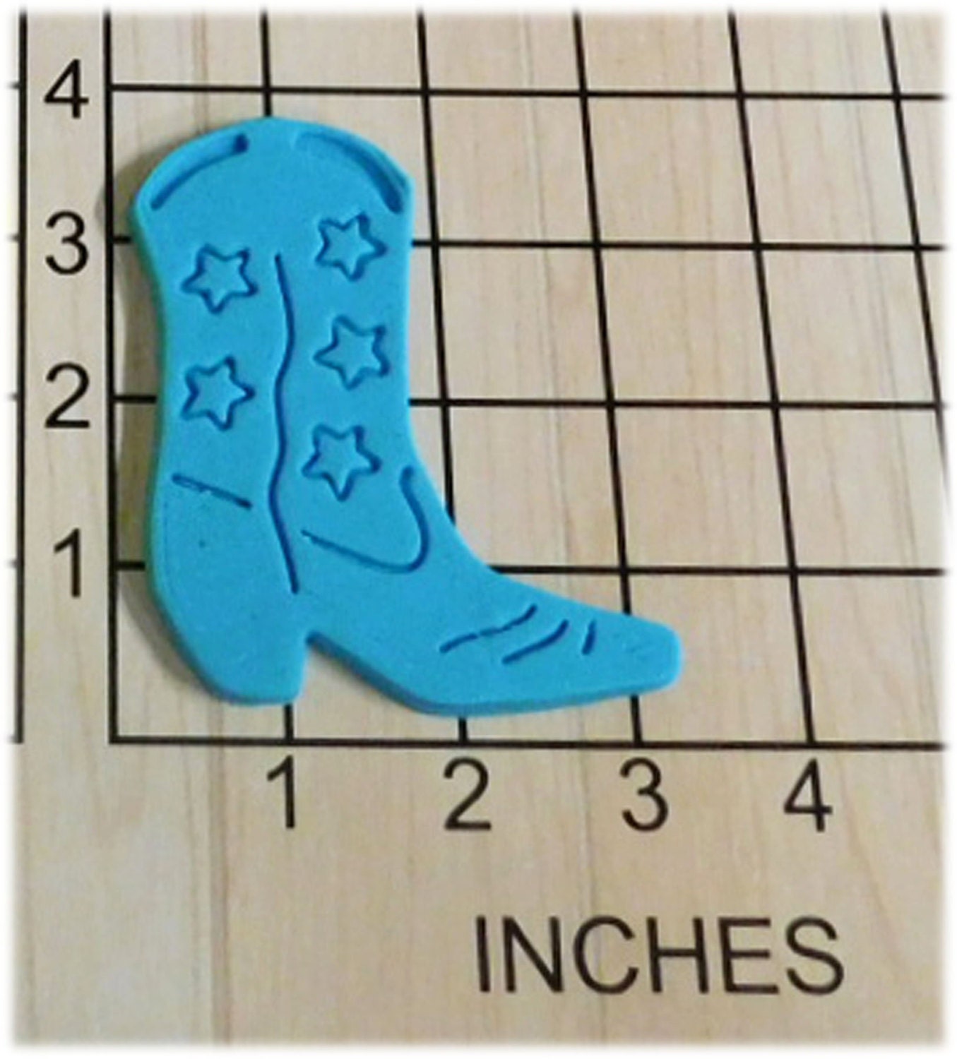 Western Cowboy Boot Shaped Fondant Cookie Cutter and Stamp | Etsy