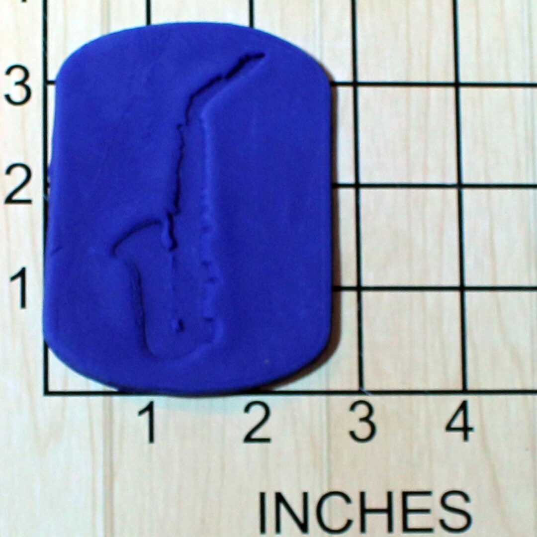 Saxophone Fondant Cookie Cutter AND Stamp #1603 - Etsy