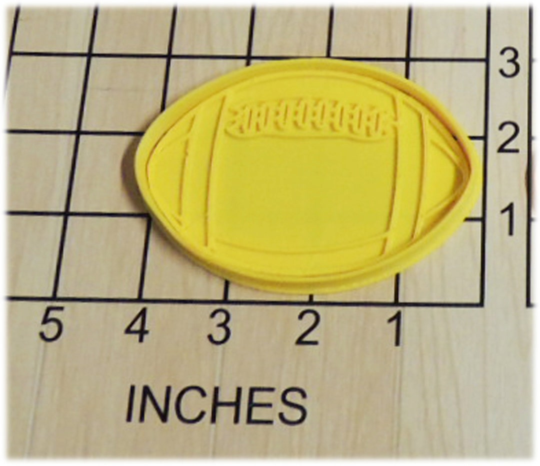 Football Shaped Fondant Cookie Cutter and Stamp #1187 - Etsy