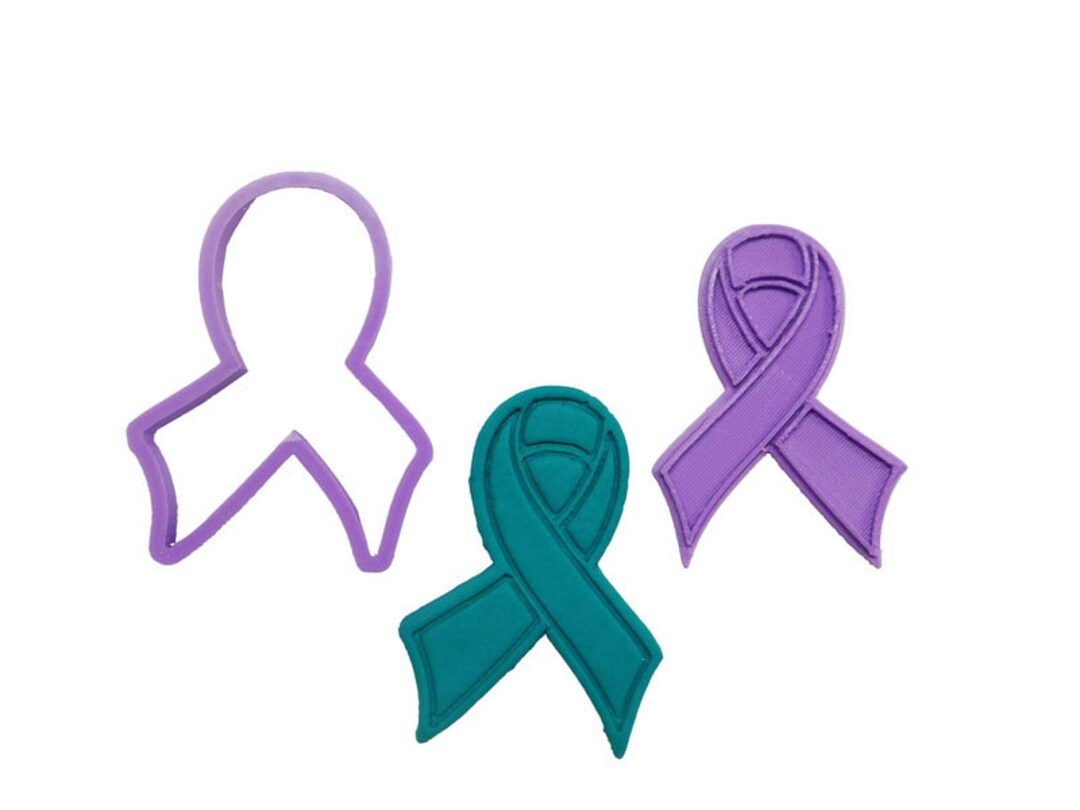 Awareness Ribbon Shaped Fondant Cookie Cutter and Stamp #1069 - Etsy