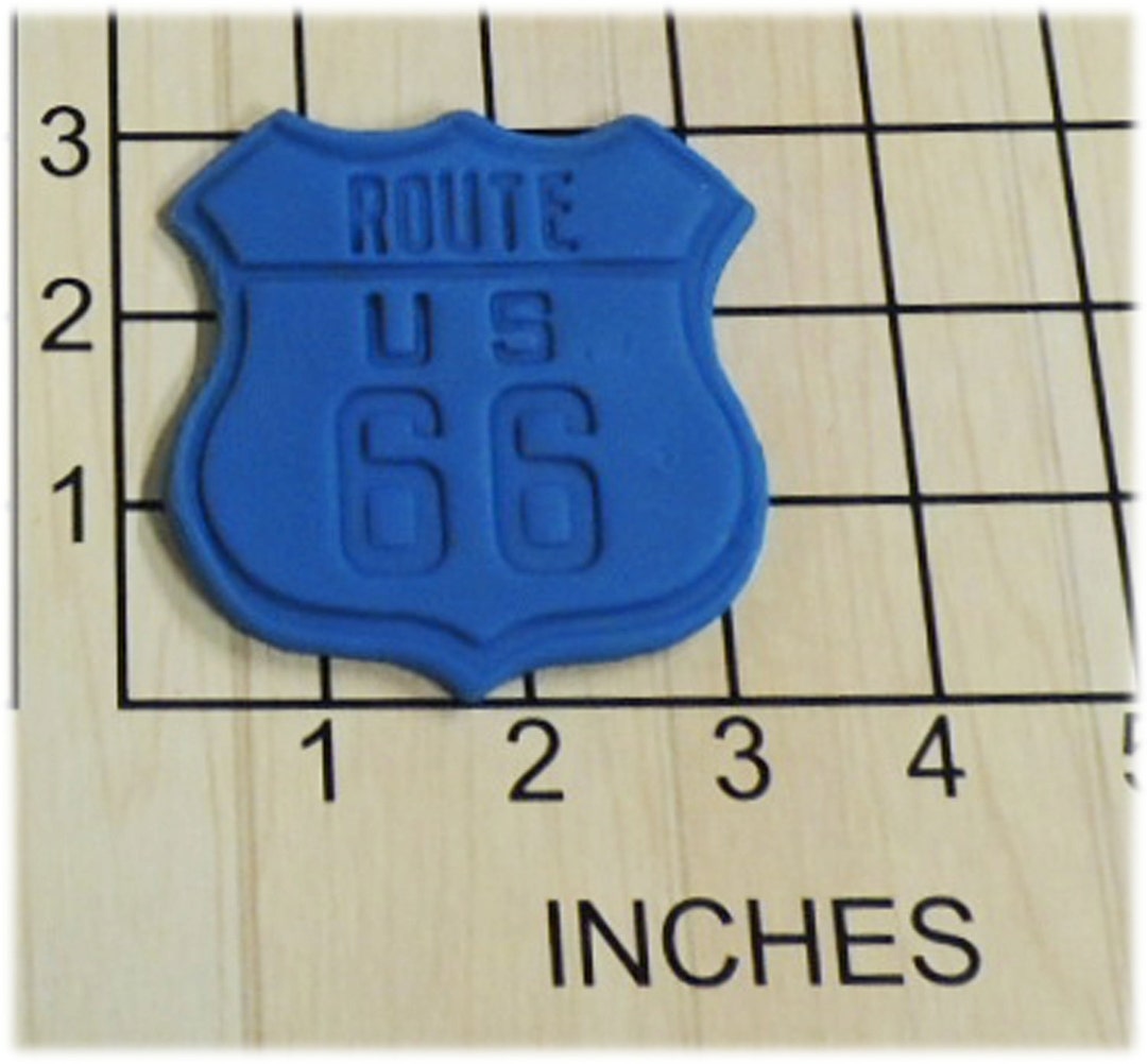 Route US 66 Road Sign Fondant Cookie Cutter and Stamp #1387 - Etsy