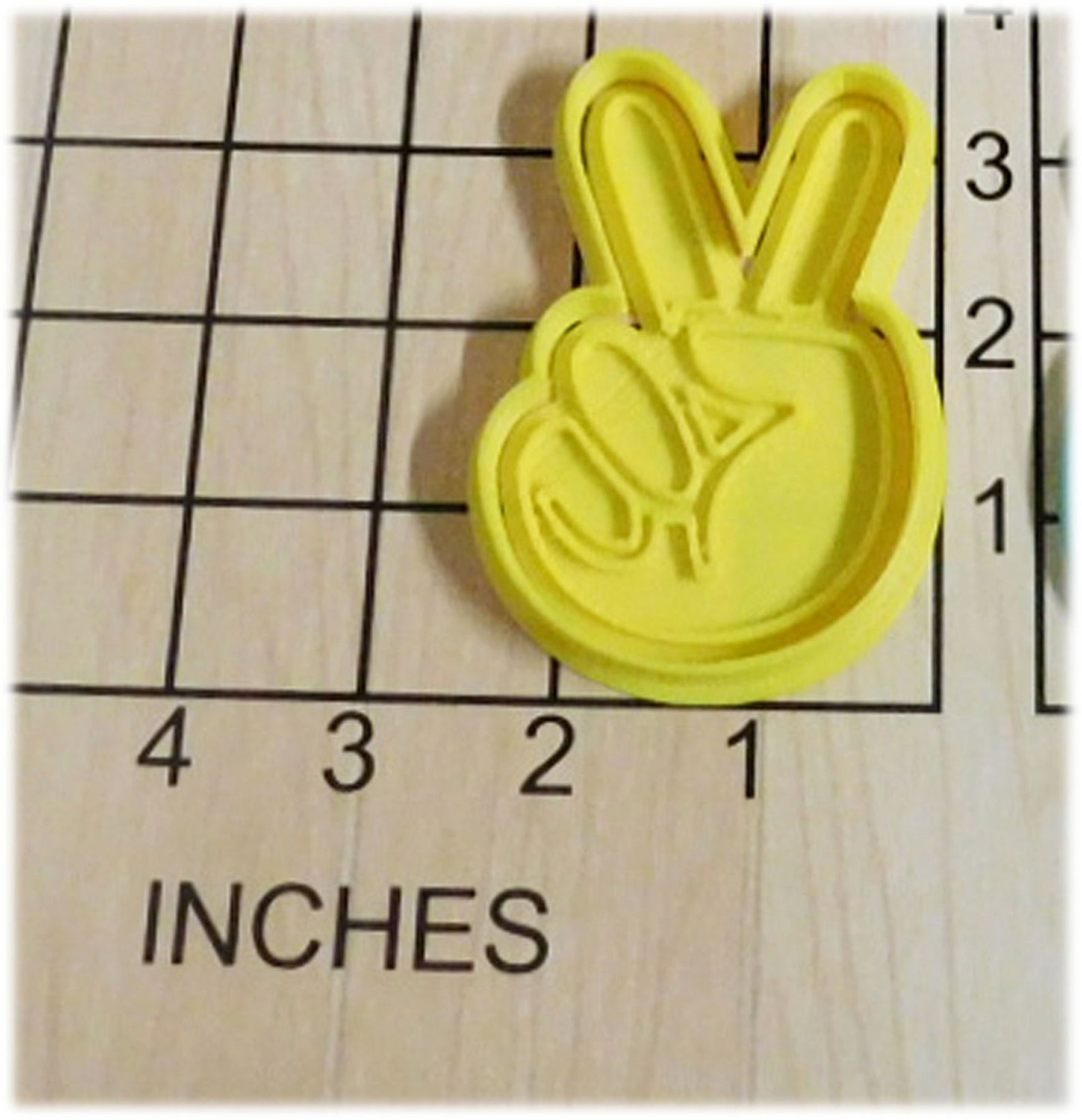 Peace Hand Sign Fondant Cookie Cutter and Stamp 1018 - Etsy