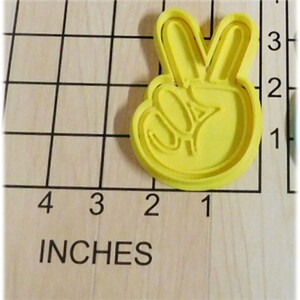 Peace Hand Sign Fondant Cookie Cutter and Stamp #1018 - Etsy