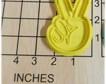 Peace Hand Sign Fondant Cookie Cutter and Stamp 1018 - Etsy