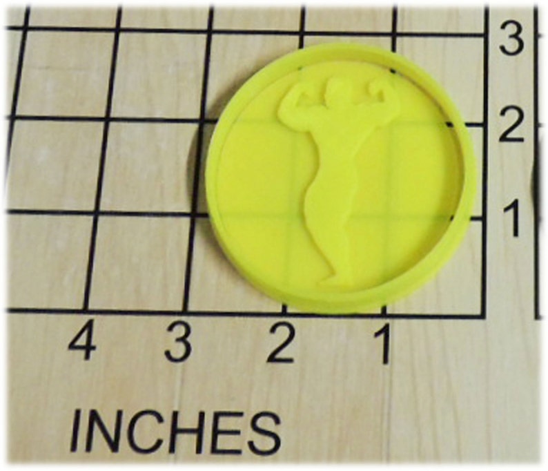 Bodybuilder Man Fondant Cookie Cutter and Stamp 1406 - Etsy