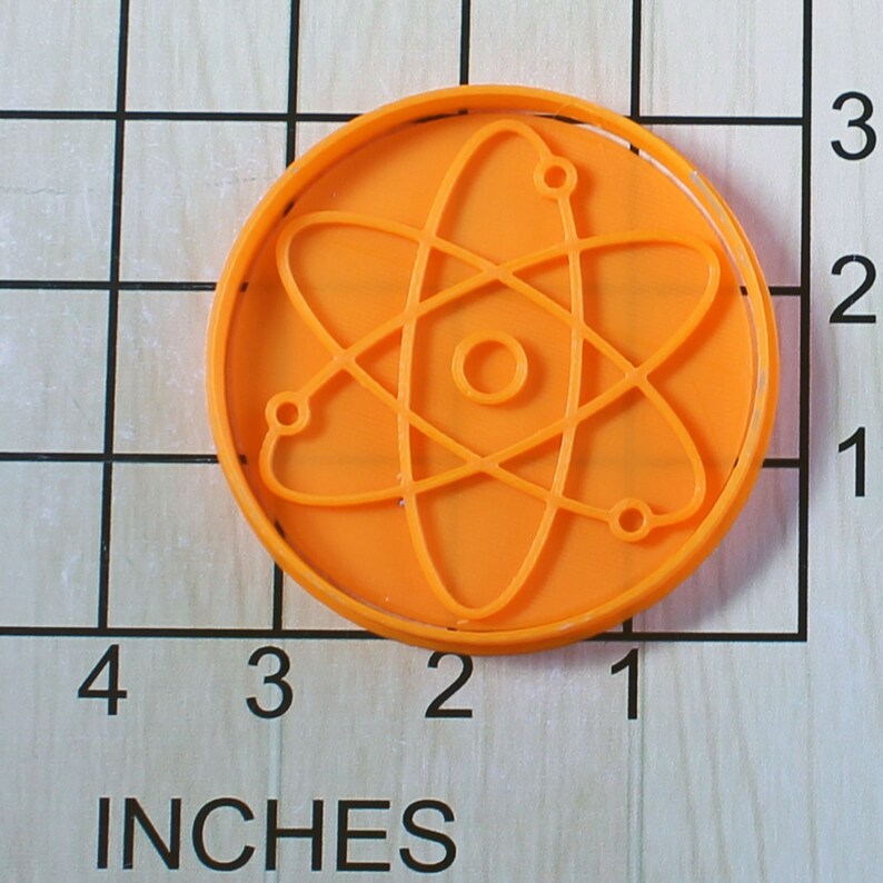 Atomic Nuclear Symbol Atom Nucleus Shaped Fondant Cookie Cutter and ...