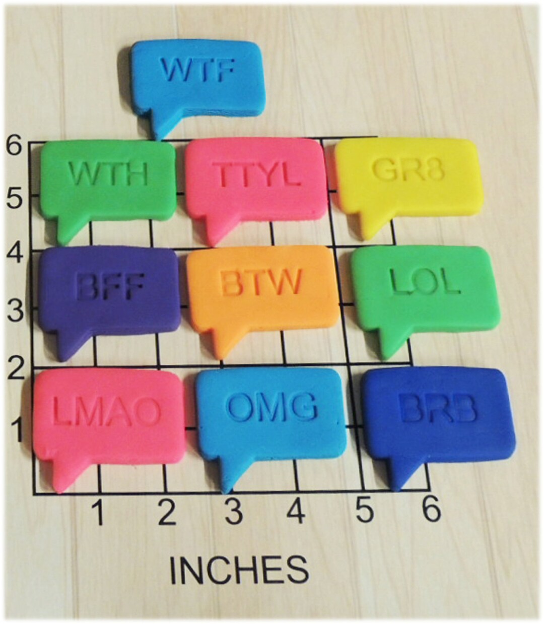 Text Message Fondant Cookie Cutter Set With Ten Word Stamps. #1240 - Etsy