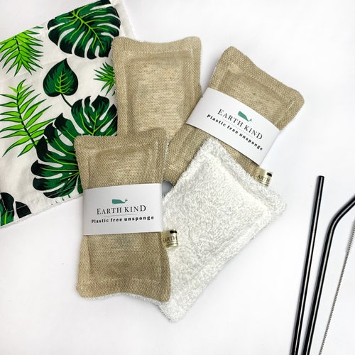 Zero Waste Light Duty Unsponge Floral Eco Plastic Free | Etsy