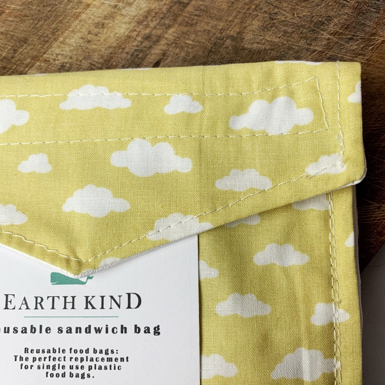 Cloud Sandwich Bag Food Safe PUL Wipe Clean Reusable Lunch | Etsy