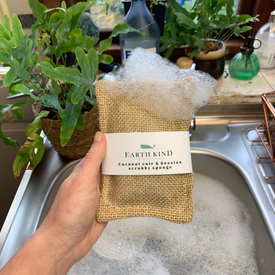 Plastic Free Kitchen Sponge, Washable , Reusable, Compostable Eco ...