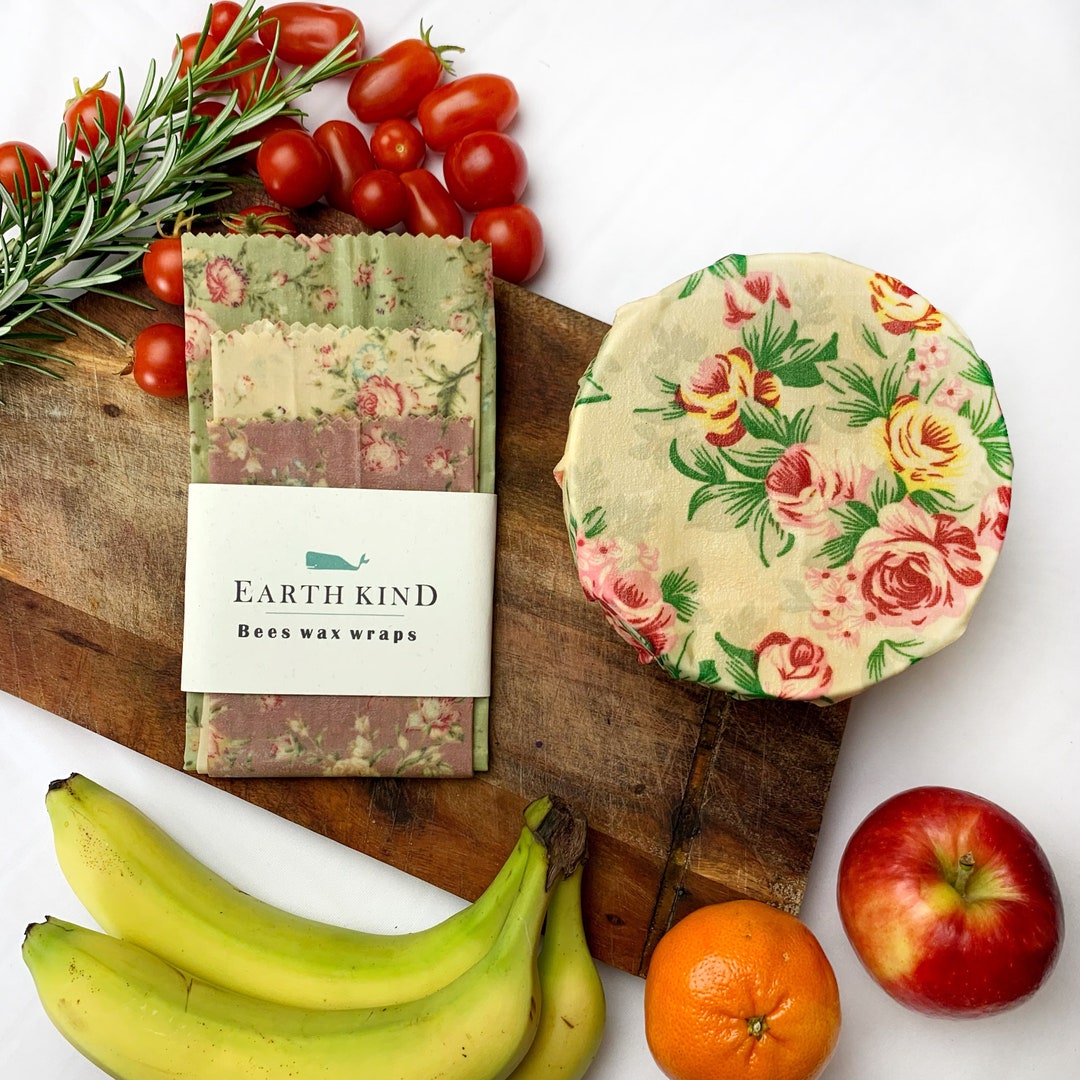 VINTAGE WAX FOOD Wrap Set 3x 10” Vegan or Bees Wax| Reusable Wrap| Eco ...