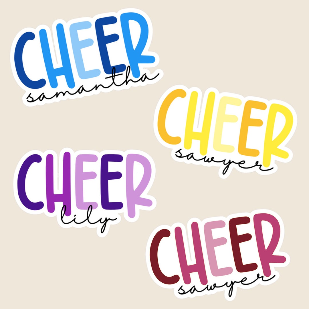 Custom Cheer Sticker - Etsy