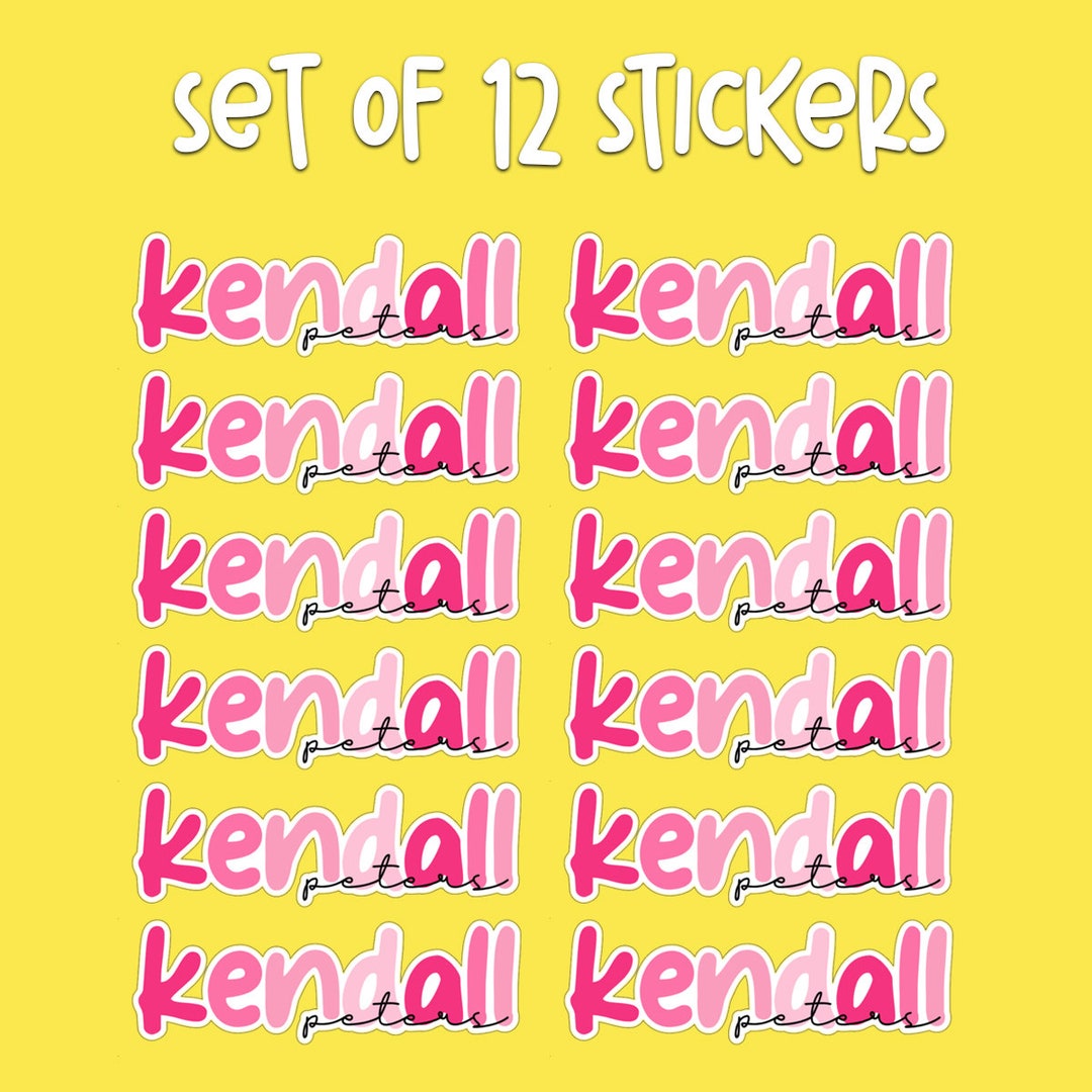 Back to School Name Stickers, Set of 12 - Etsy