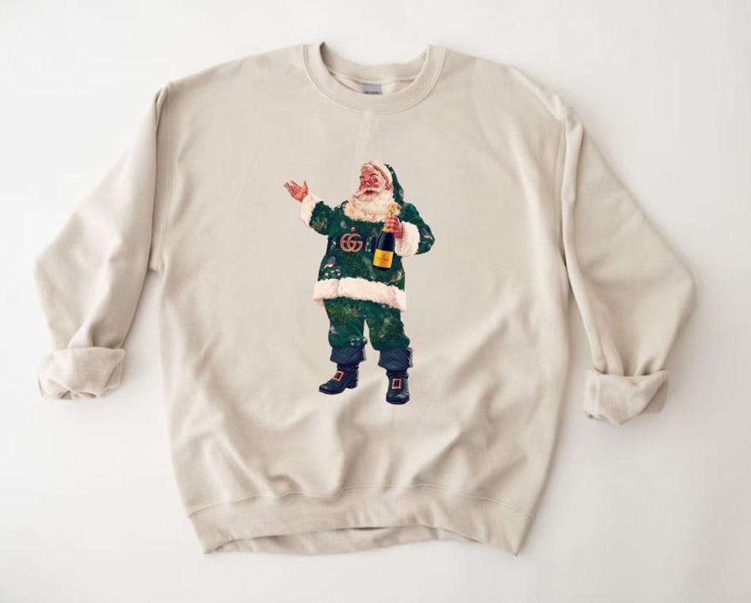 Boujee Santa Sweatshirt, High-end Christmas, Couture Christmas ...