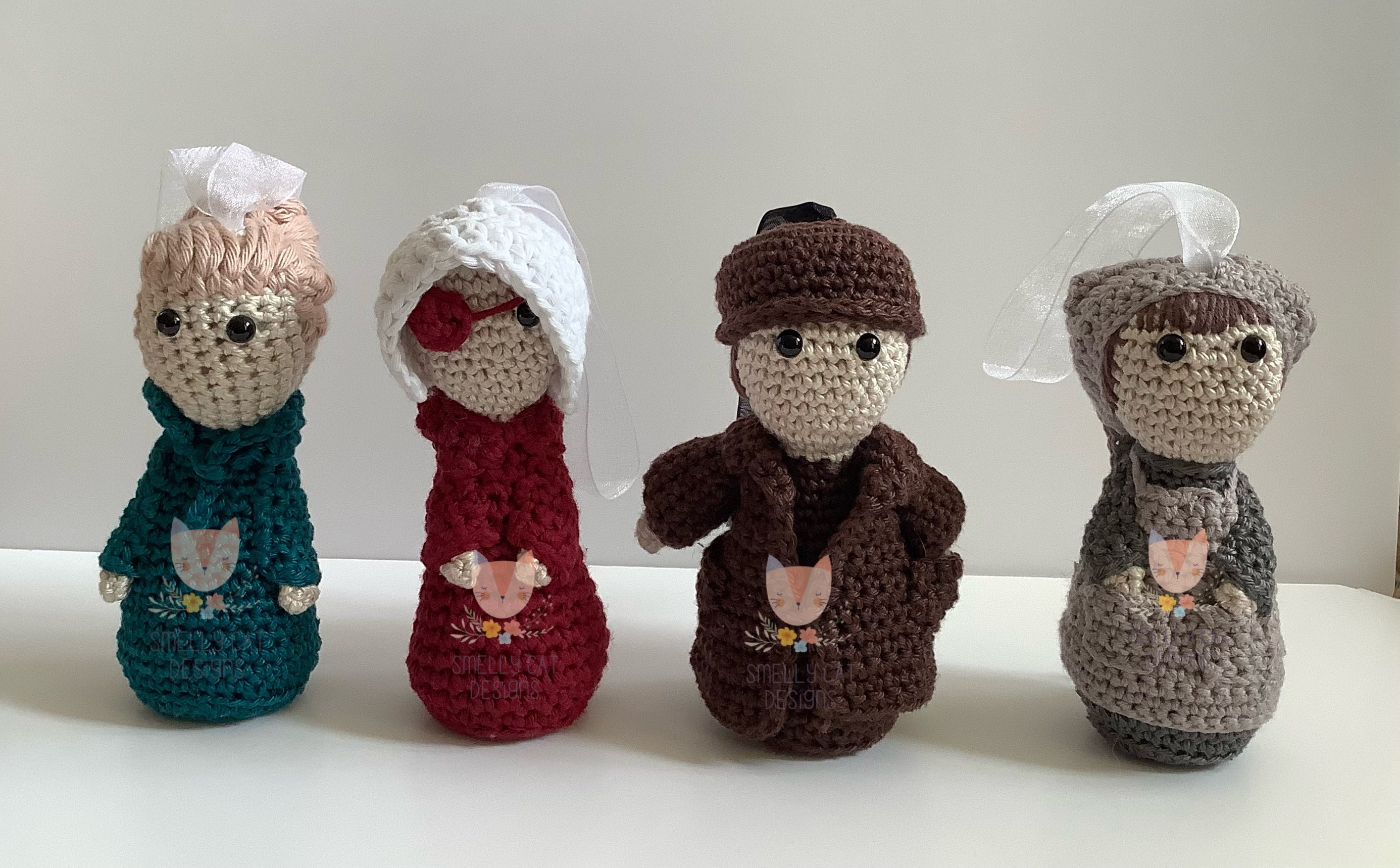 Handmaid's Tale Style Crochet Doll Keychain or Hanging - Etsy UK