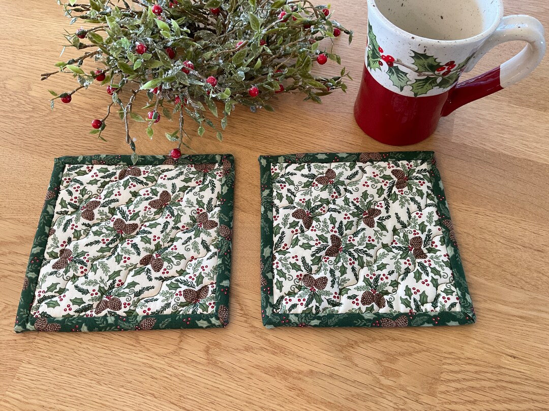 Christmas Mug Rugs/handmade/quilted Mug Rugs/item 5136 - Etsy