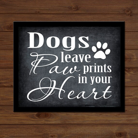 INSTANT DIGITAL DOWNLOAD Dog Sign Dog Print Dogs Leave Paw | Etsy