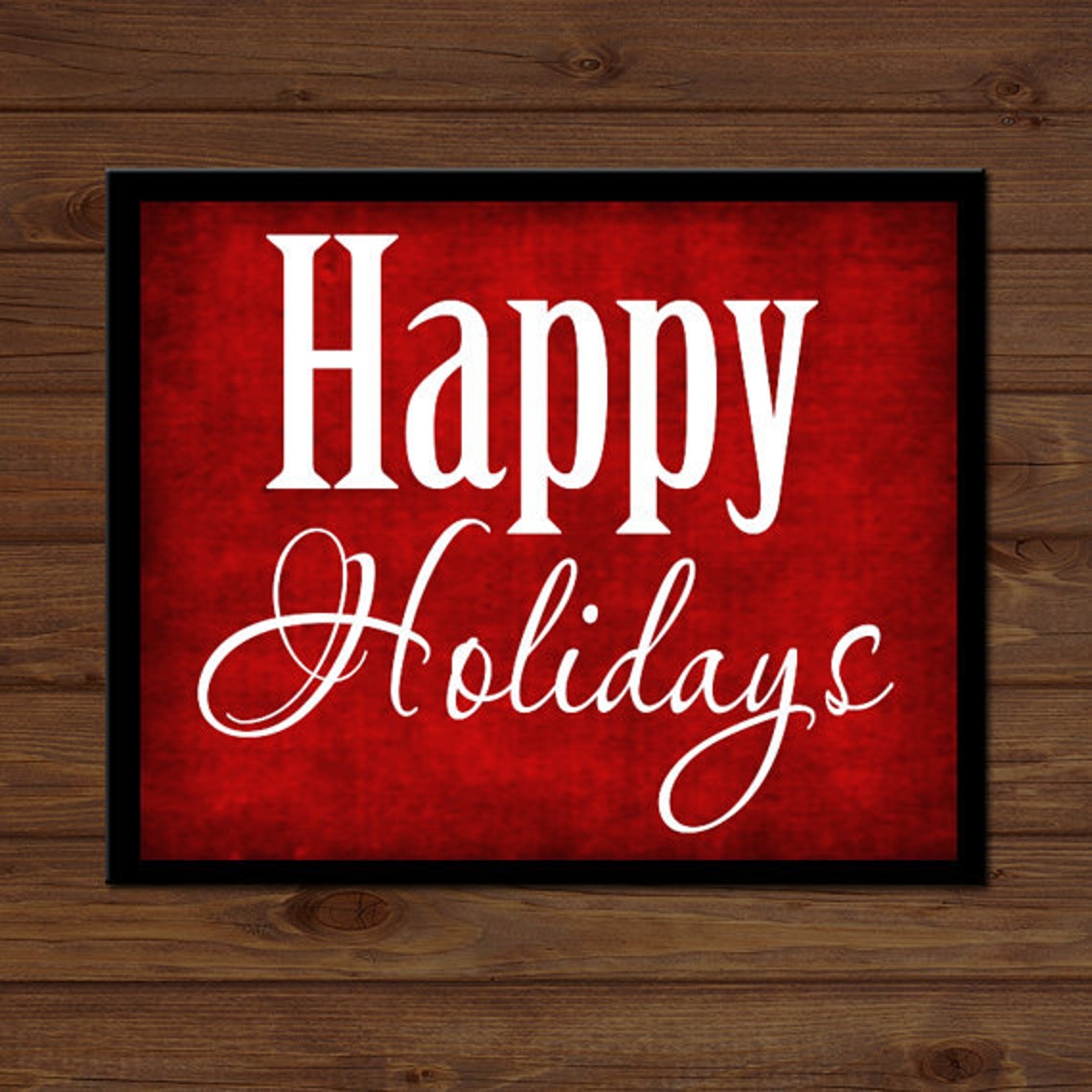 INSTANT DIGITAL DOWNLOAD Happy Holidays Christmas Sign - Etsy