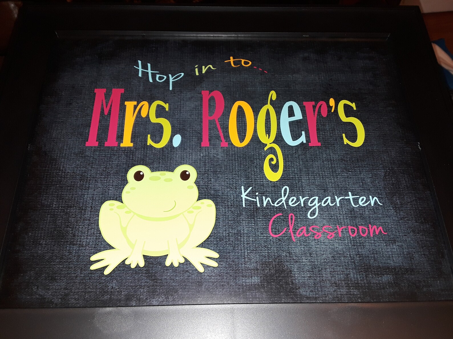 Frog Teacher Sign Chalkboard Back to School Custom | Etsy