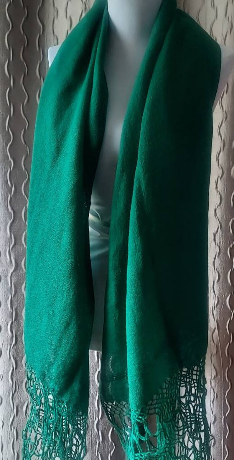Vintage 1970's Mexican Inspired Wool Rebozo Green Rebozo | Etsy