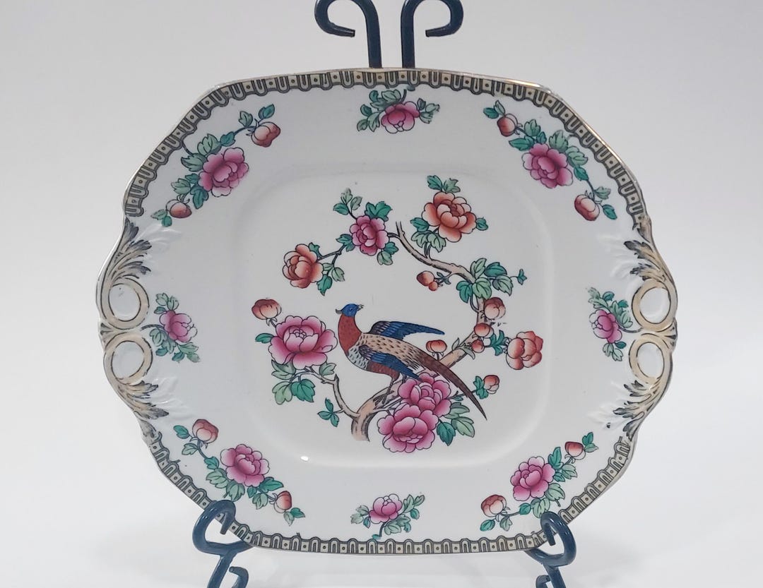 Vintage F. Winkle and Co, Whieldon Ware Hand Painted Pheasant Square ...