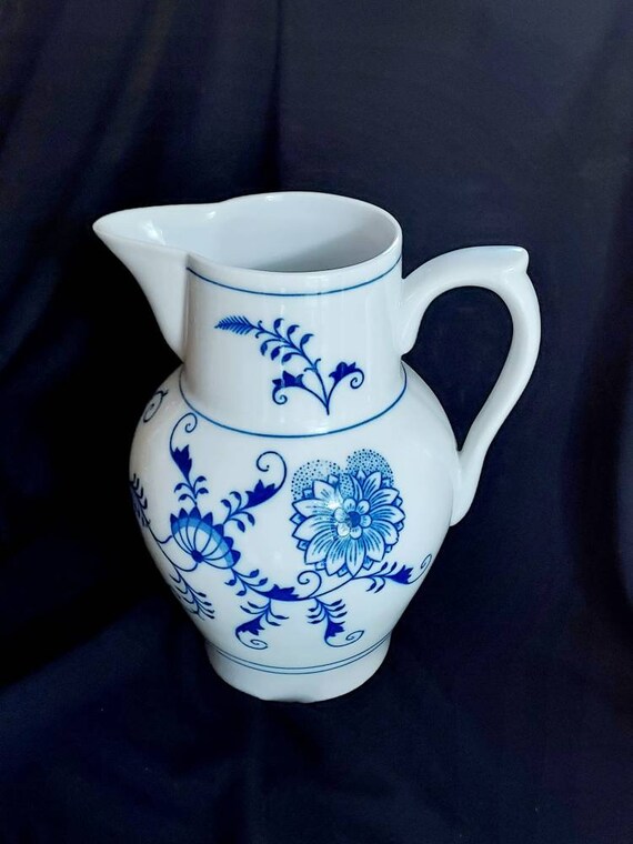 Vintage Original Bohemia Zwiebelmuster Blue Onion Pitcher Made - Etsy