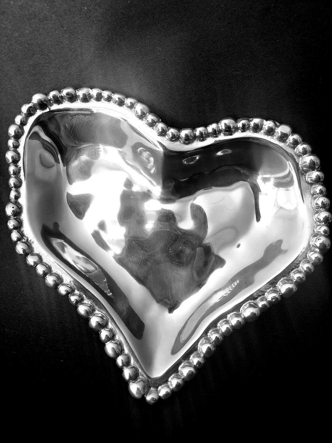 Beatriz Bell Organic Pearl Heart Small Decorative Dish - Etsy