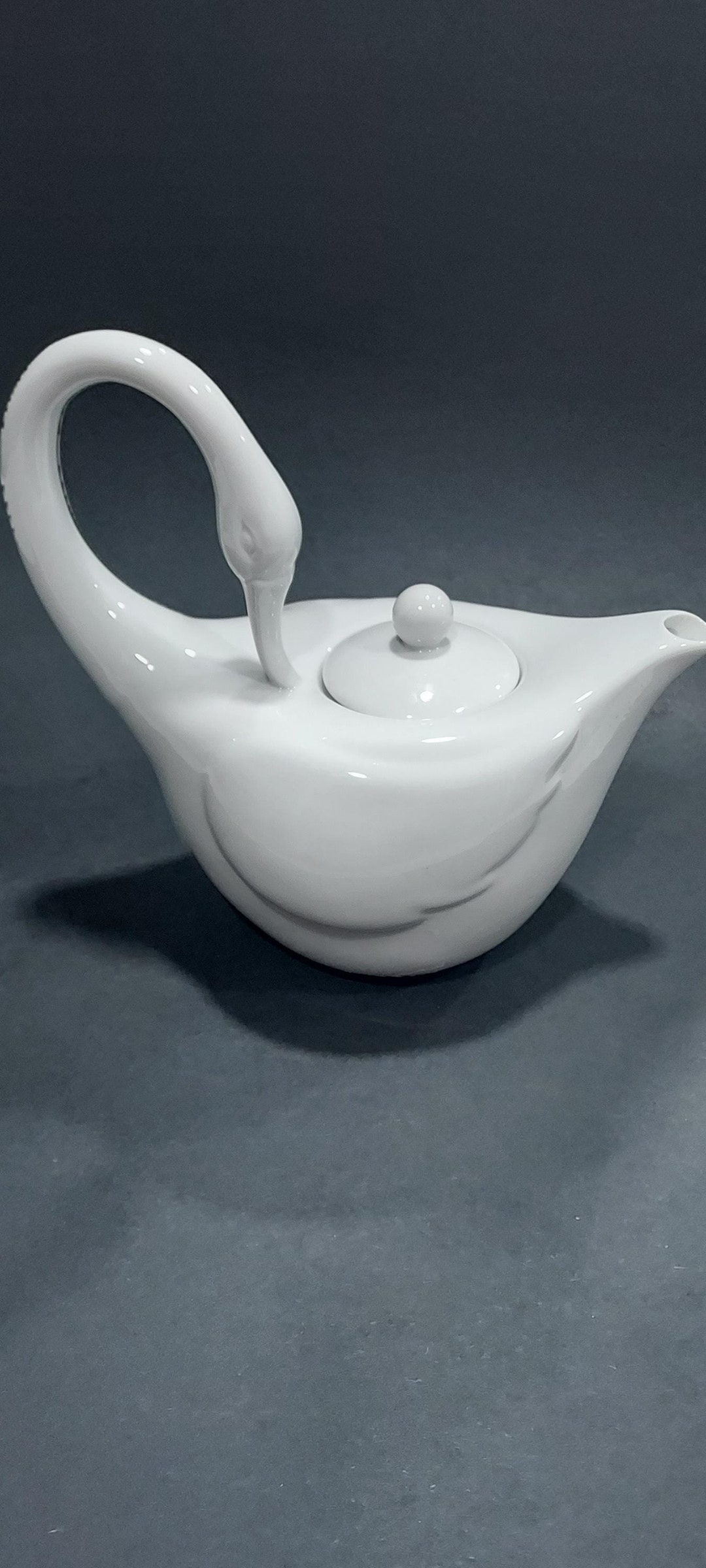 Vintage White Swan Teapot, China Swan Teapot - Etsy