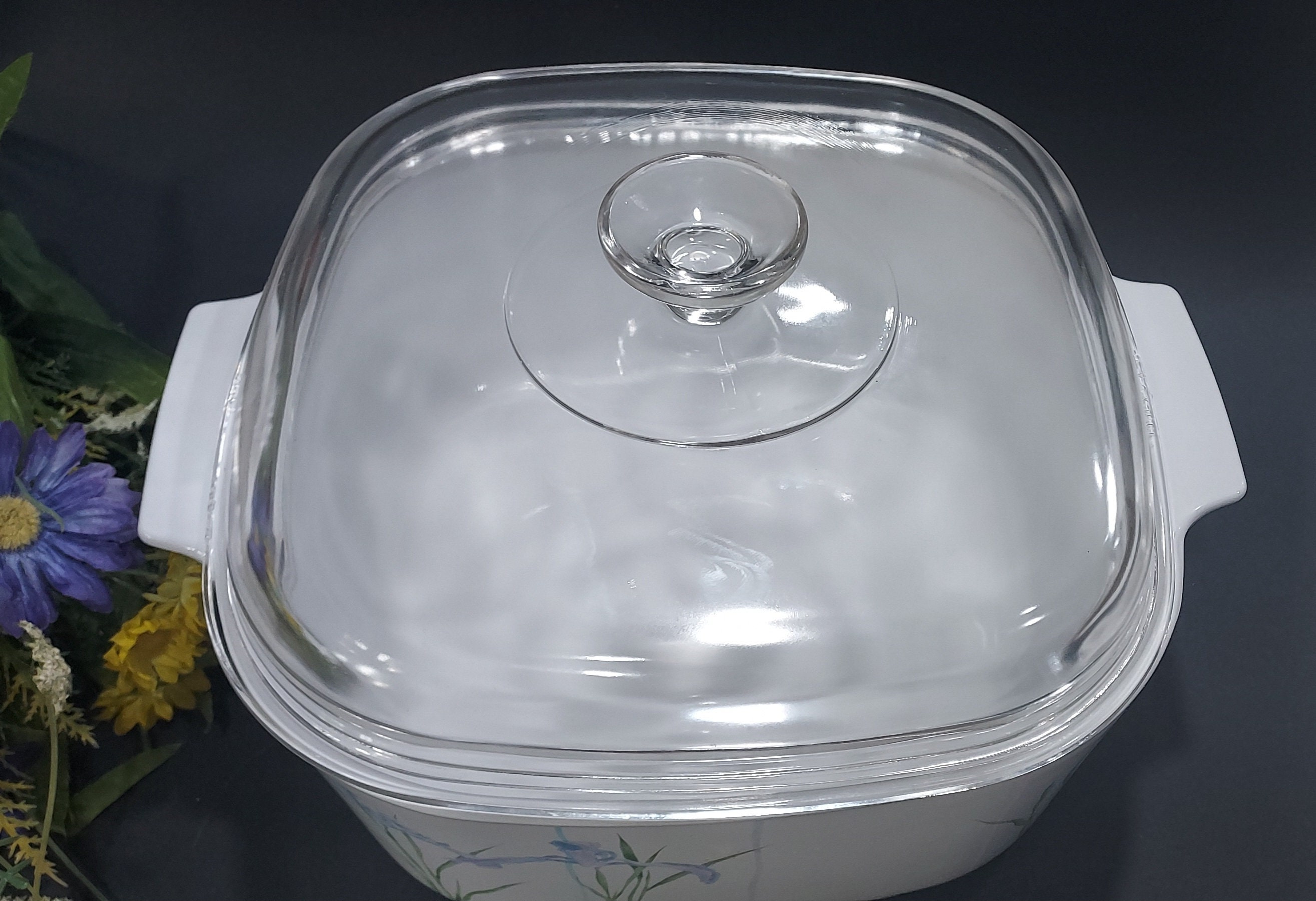 Vintage Shadow Iris Be Corning 5 Quart Casserole Dish With Glass Lid, A-5-B, A-12-C - Etsy