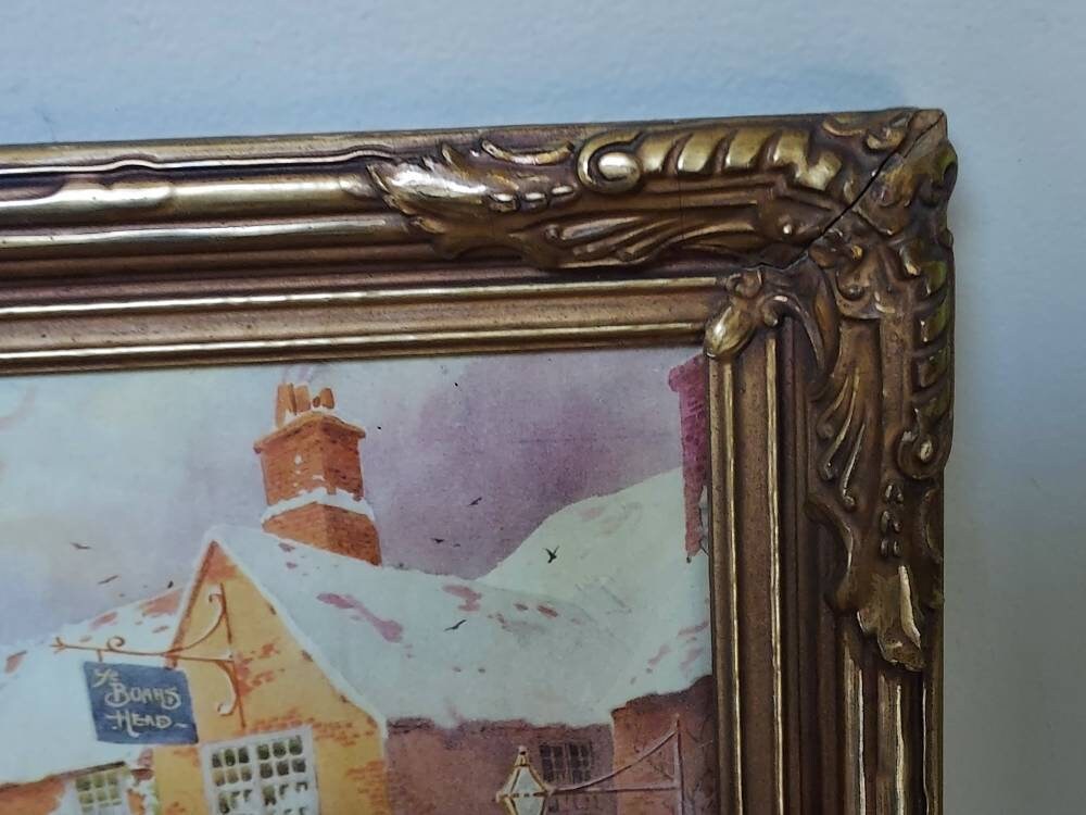 Vintage Henry Murray Watercolor Stagecoach and Horses in the - Etsy