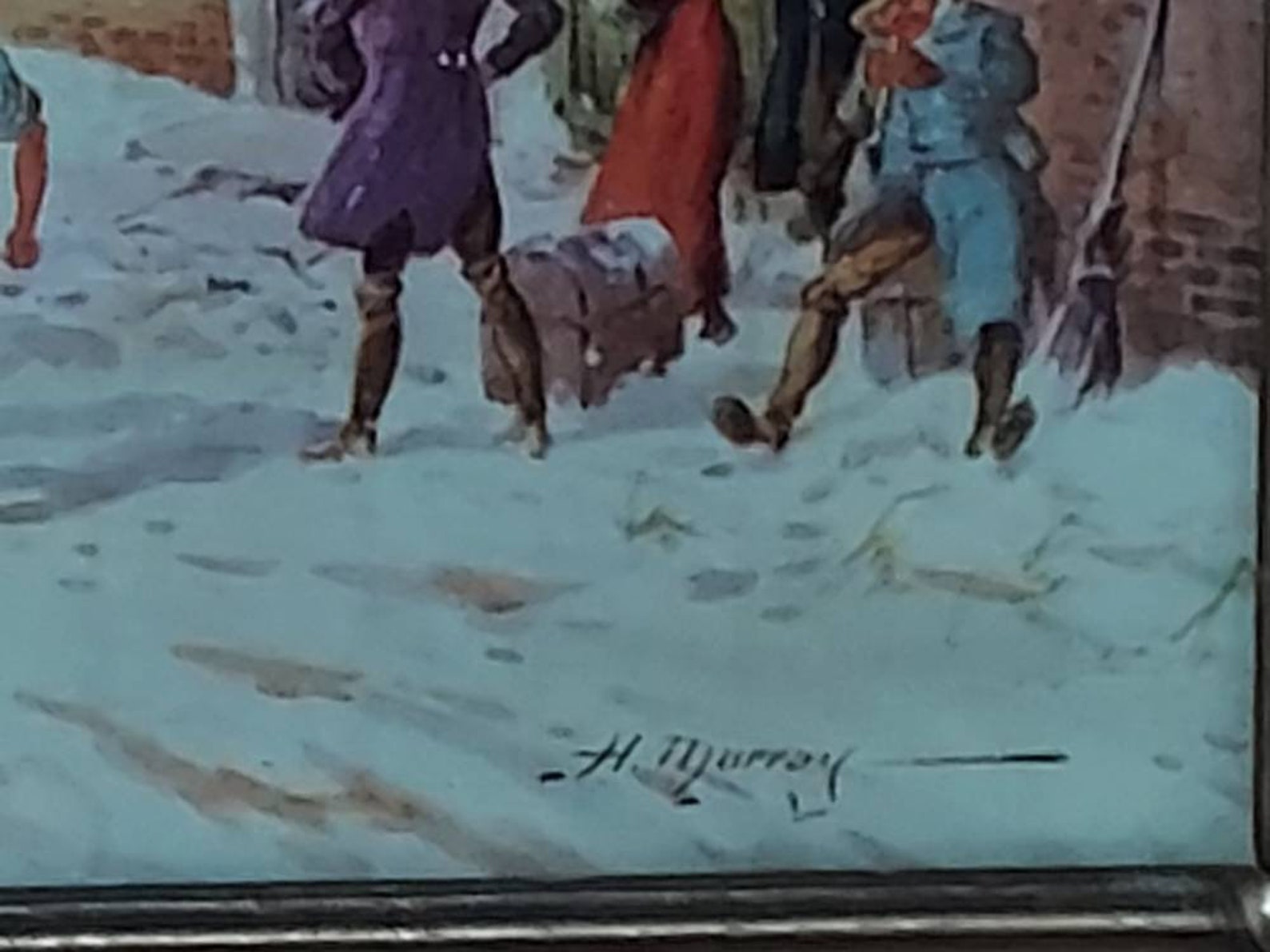 Vintage Henry Murray Watercolor Stagecoach and Horses in the - Etsy