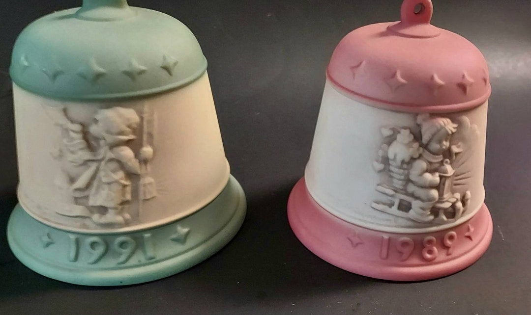 Vintage MJ Hummel Christmas Bell Series 1989 and 1991 - Etsy