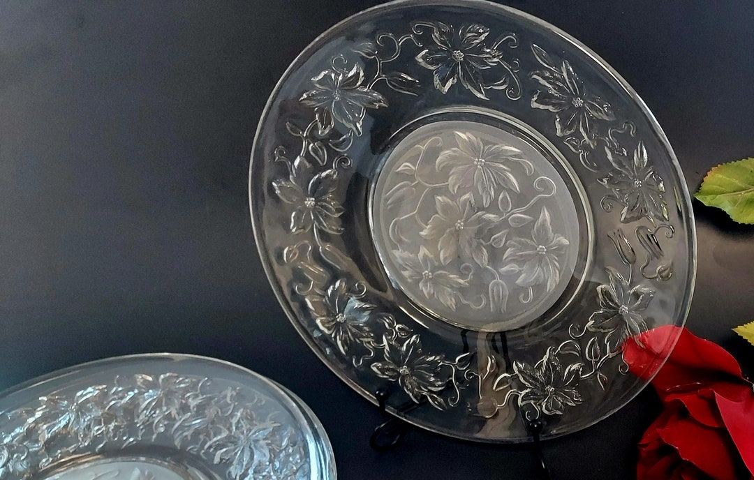 Vintage Set of Four Princess House Crystal Fantasia Luncheon Plates - Etsy