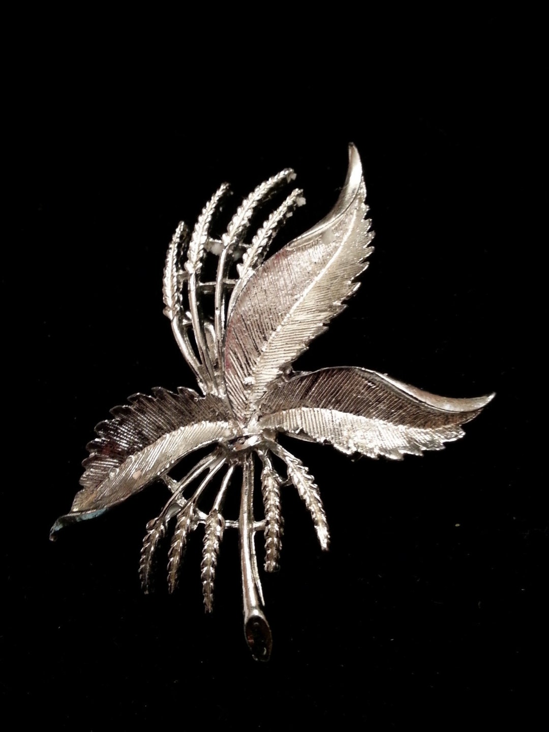 Vintage Silver Tone Wheat Design Brooch, Pin - Etsy