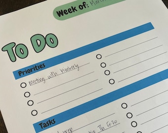 Printable Weekly Planner, Two Weekly to Do List, Printable Weekly Notes ...