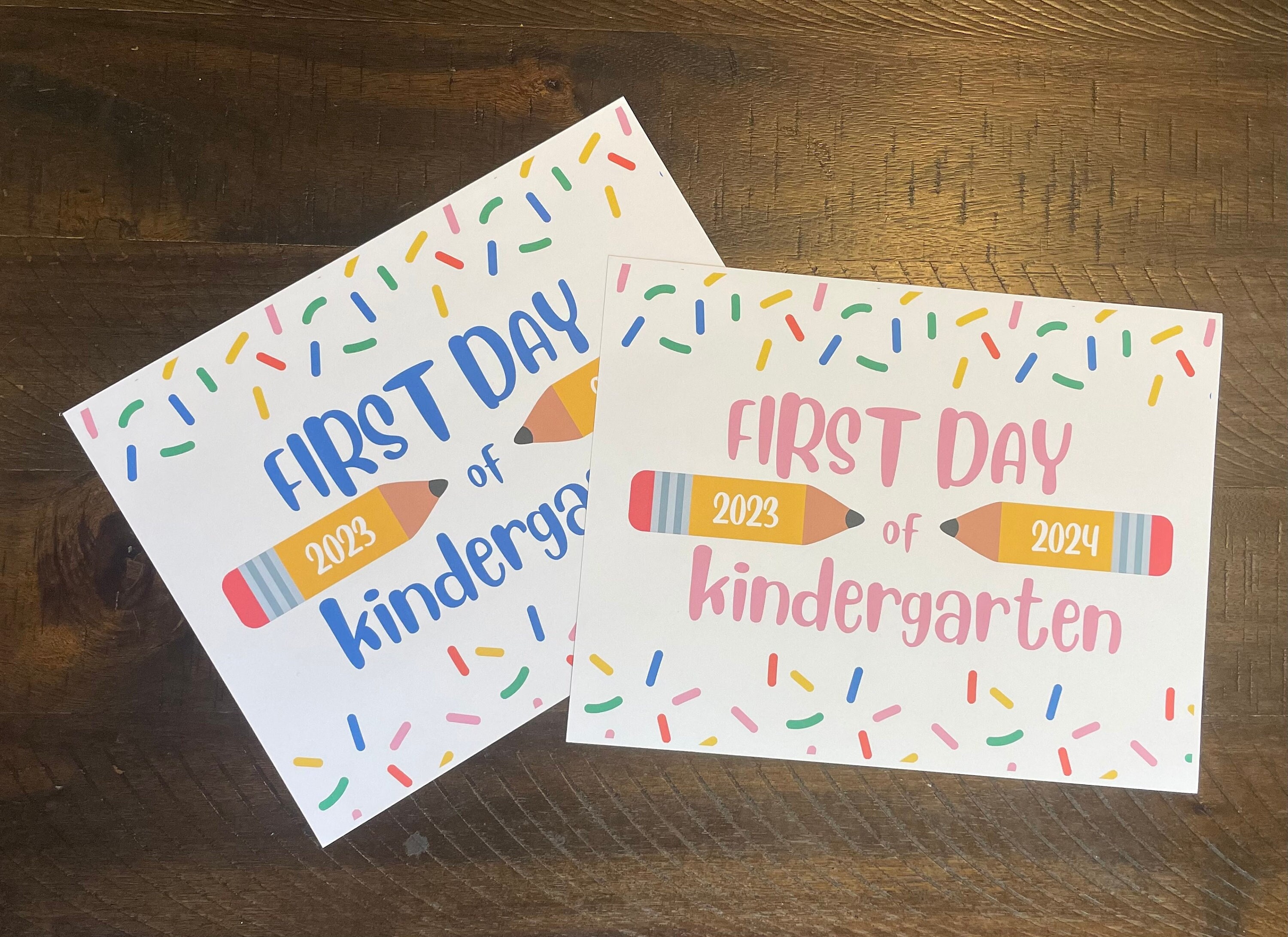 Confetti First Day of School Printable Sign/personalized Confetti First ...