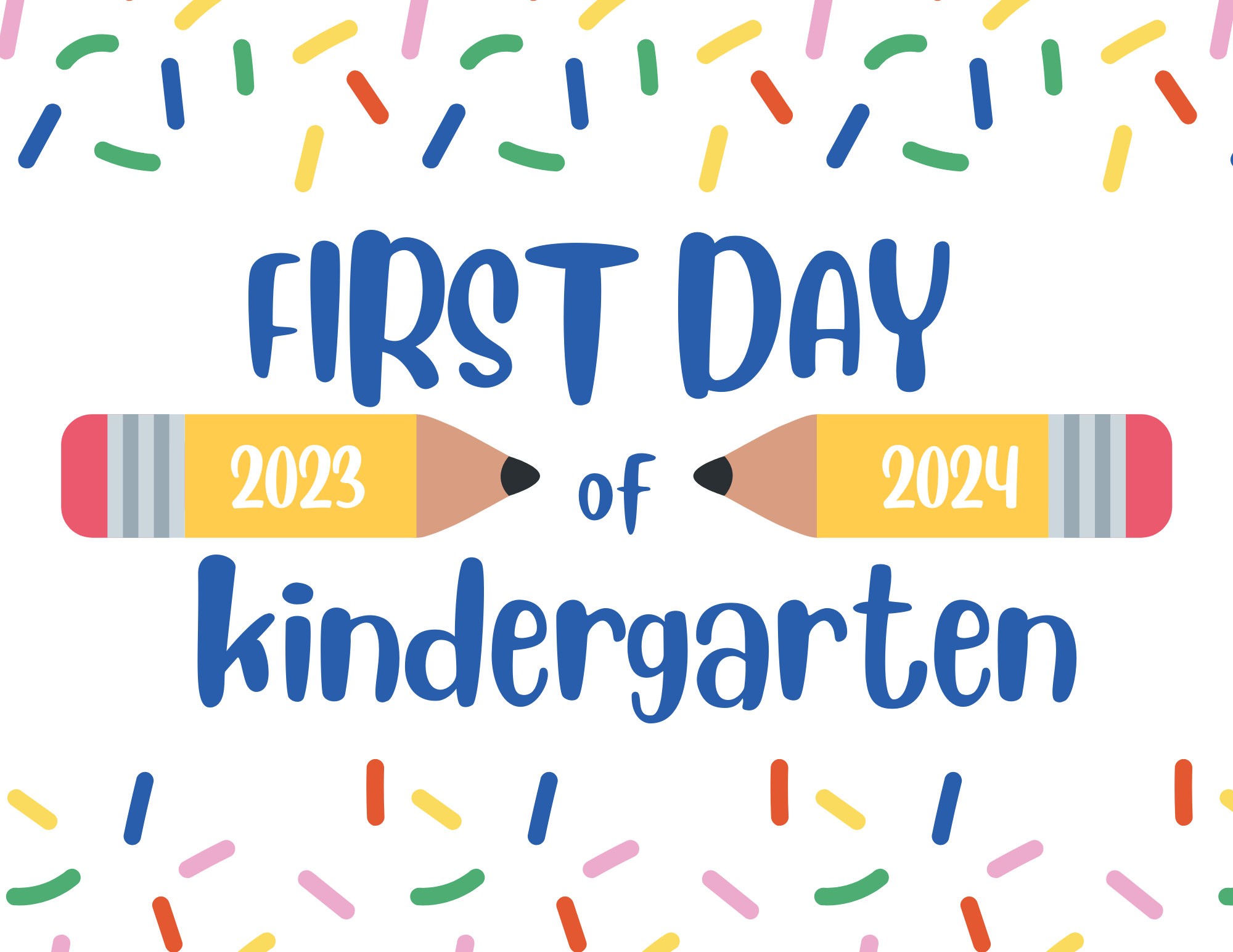 Confetti First Day of School Printable Sign/personalized Confetti First ...